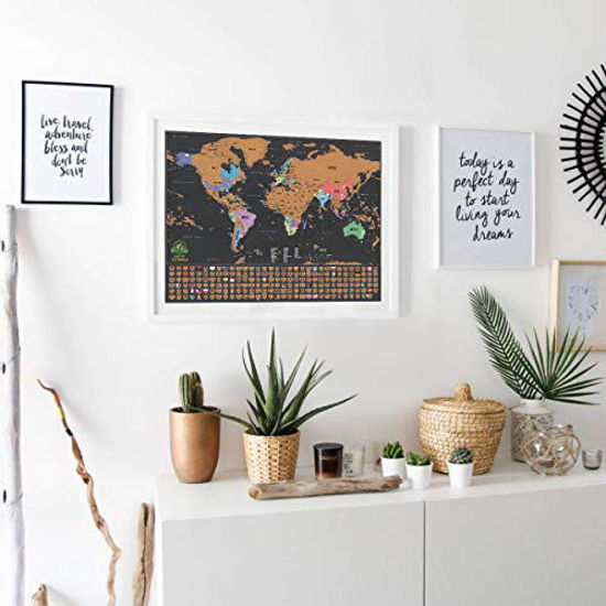 GetUSCart- Scratch Off World Map Poster - Deluxe Travel Map, World Map ...