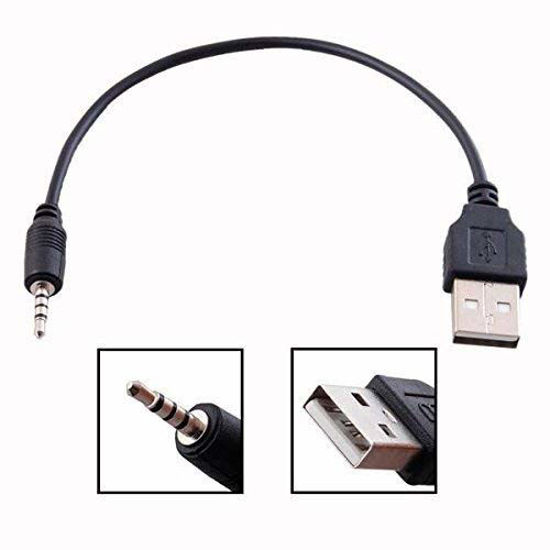 GetUSCart- 2.5mm Male AUX Audio Jack To USB 2.0 Male Charge Cable ...