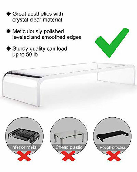 GetUSCart- AboveTEK Premium Acrylic Monitor Stand, Custom Size Monitor ...