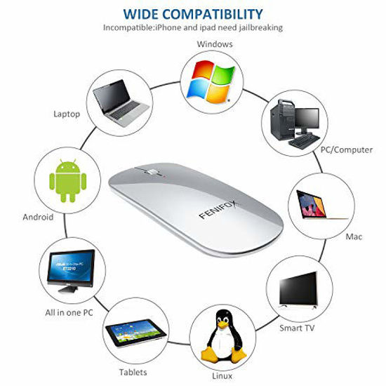 GetUSCart- Bluetooth Mouse, FENIFOX Slim Mini Portable Flat Travel ...