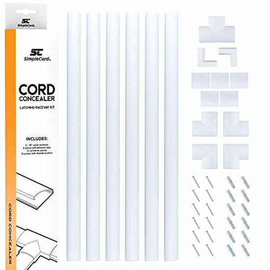 GetUSCart- Cord Concealer System Covers Cables, Cords, or Wires - Cable ...