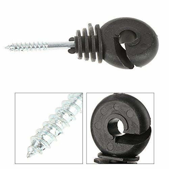 GetUSCart- Wifehelper Screw in Ring Insulator, 50 Pcs/Set Black Screw ...