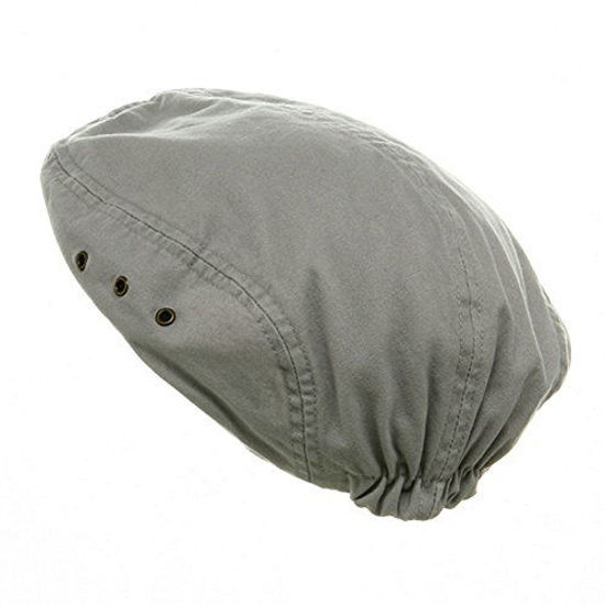 GetUSCart- Washed Canvas Golfing Beret Ivy Ascot Cabbie Cap Light Grey