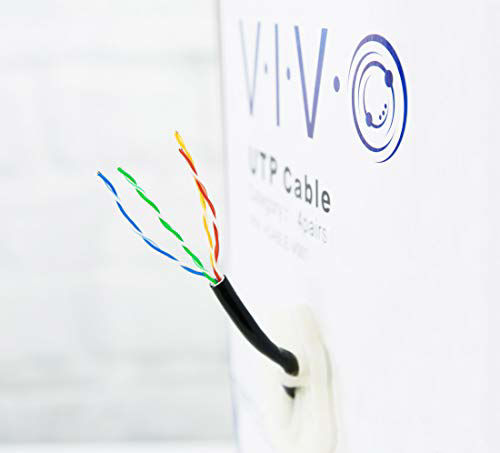 GetUSCart- VIVO Black 500ft Bulk Cat6, CCA Ethernet Cable, 23 AWG, UTP ...