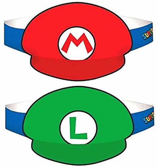 GetUSCart- Super Mario Brothers Paper Hats, Party Favor