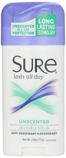 GetUSCart- Sure Deodorant Invisible Solid, Unscented - 2.6 oz