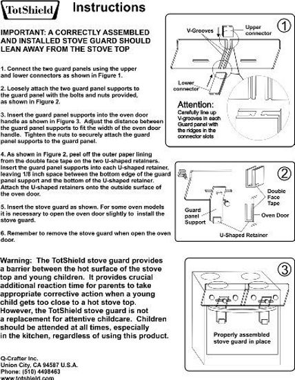 GetUSCart- TotShield Stove Guard for Free Standing Gas and Electric Stove