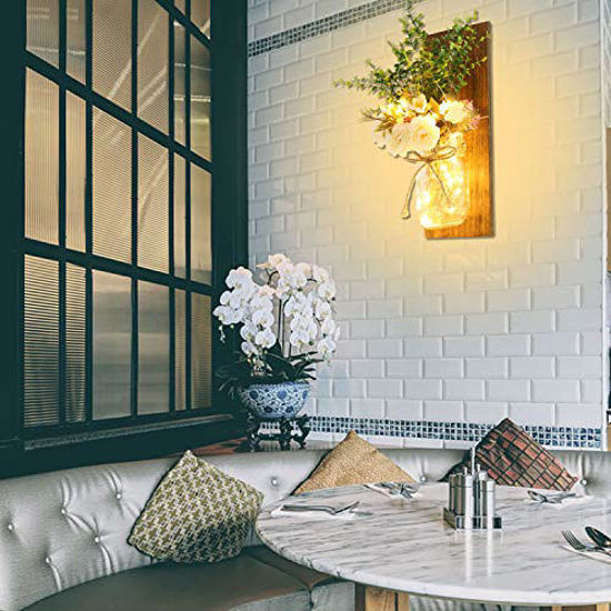 GetUSCart- Rustic Wall Sconces Mason Jar Sconces Handmade Wall Art ...