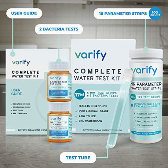 GetUSCart- 17 in 1 Premium Drinking Water Test Kit - 100 Strips + 2 ...