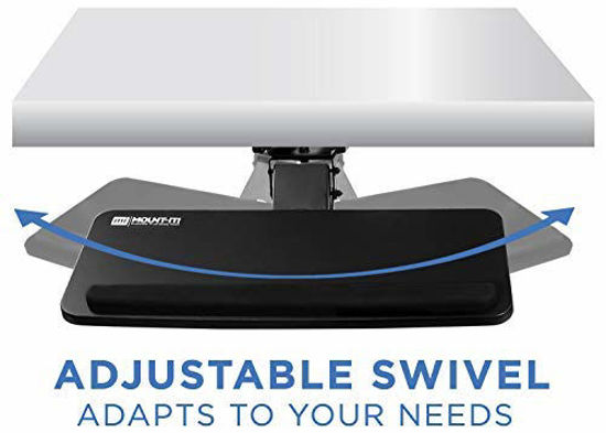 GetUSCart- Mount-It! Adjustable Under Desk Keyboard Tray, Ergonomic ...