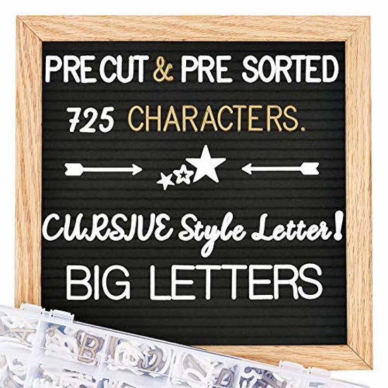 GetUSCart- Felt Letter Board with Letters, 10x10 inch Changeable Letter Boards + Pre Cut ...