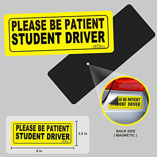 GetUSCart- CARBATO Student Driver Magnet Safety Sign Vehicle Bumper ...