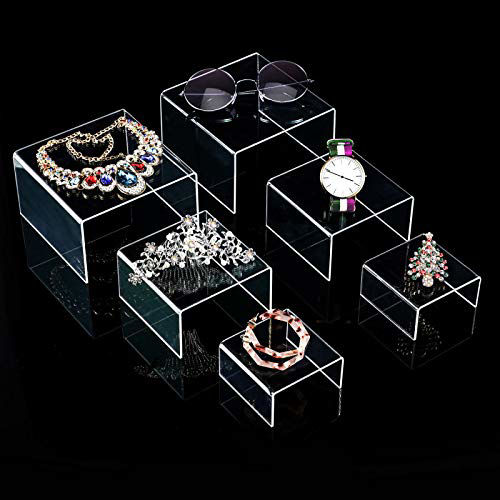 GetUSCart- Chuangdi 2 Sets Clear Acrylic Display Risers, Jewelry ...