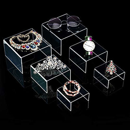 GetUSCart- Chuangdi 2 Sets Clear Acrylic Display Risers, Jewelry ...