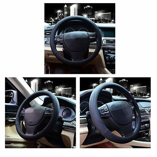 GetUSCart- Valleycomfy Microfiber Leather Steering Wheel Cover Large ...