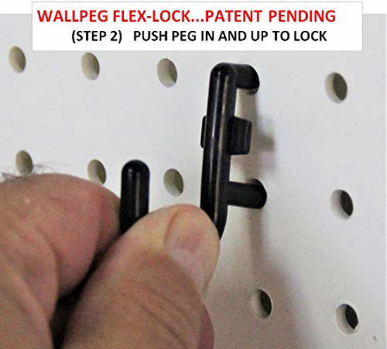 GetUSCart- Wall Peg Locking Peg Hook Kit - 100 L Pegboard Hooks Tool ...