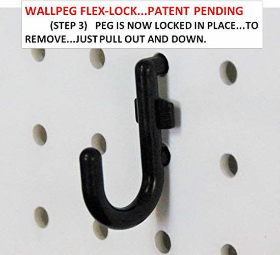 GetUSCart- Wall Peg Locking Peg Hook Kit - 100 L Pegboard Hooks Tool ...