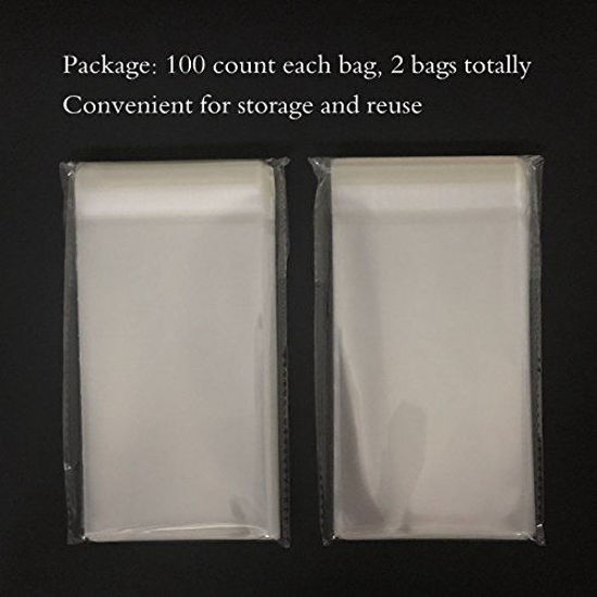 GetUSCart- 200ct Clear Plastic Bags 4x6-1.4 mils Thick Self Sealing OPP ...