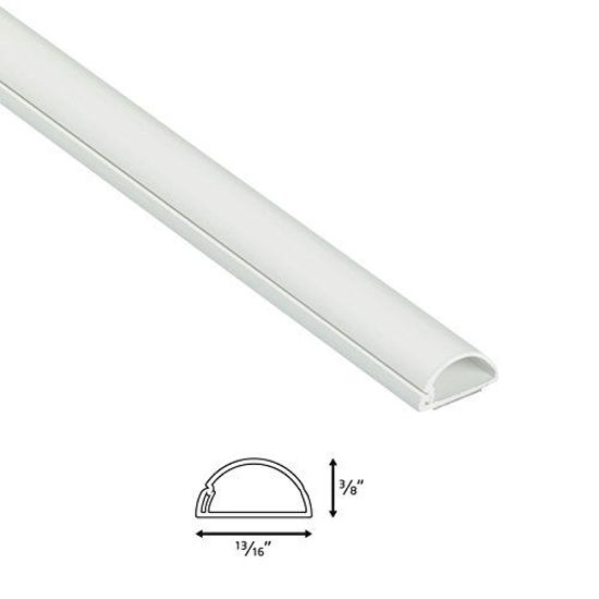 GetUSCart- D-Line Cable Raceway On-Wall Cord Cover, 3.3 Feet Paintable ...