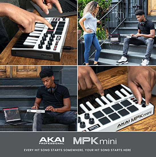 GetUSCart- AKAI Professional MPK Mini MK3 | 25 Key USB MIDI Keyboard Controller With 8 Backlit ...