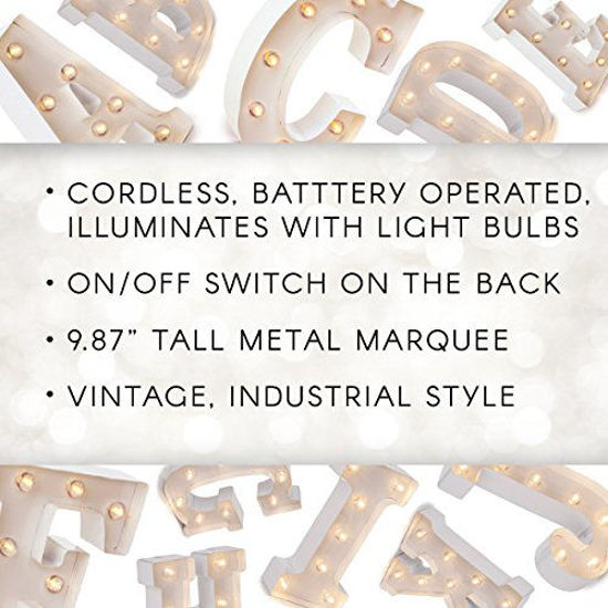 GetUSCart- Darice White Metal Marquee Letter - R - 9.87? Tall, White Finish