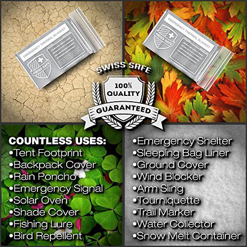 GetUSCart- Emergency Mylar Thermal Blankets (4-Pack) + Bonus Signature ...