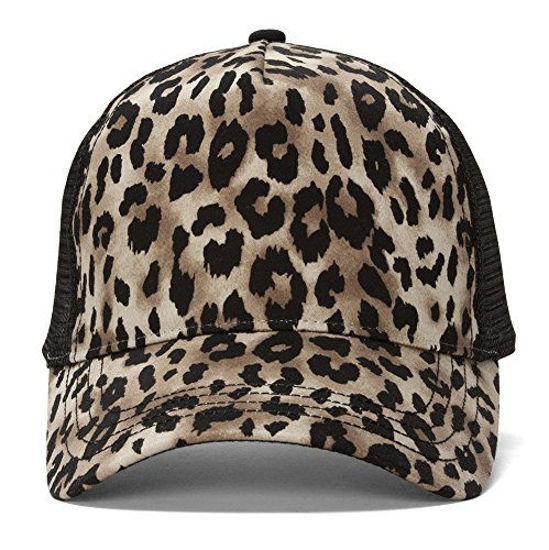GetUSCart- TOP HEADWEAR Animal Print Fashion Trucker Cap - Brown ...