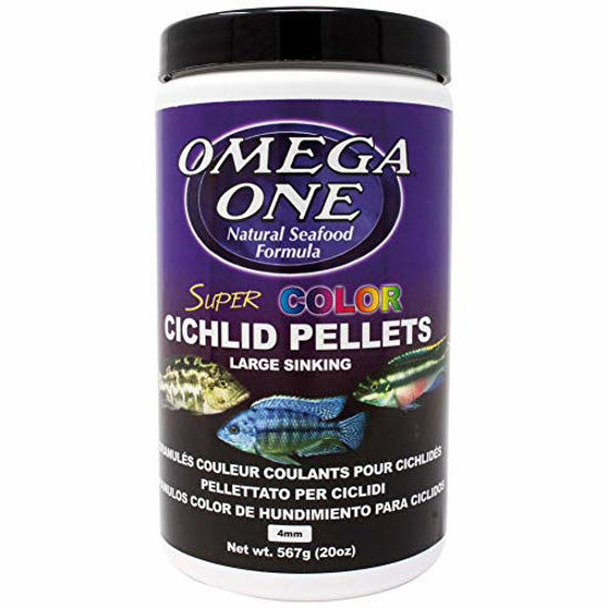GetUSCart- Omega One Super Color Sinking Cichlid Pellets, 2mm Large ...