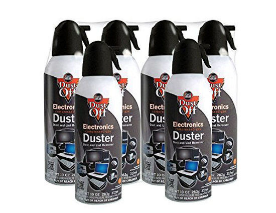 GetUSCart- Dust-Off Disposable Compressed Gas Duster, 10 oz Cans, 6 Pack