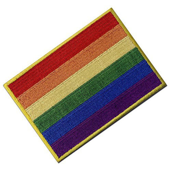 GetUSCart- ZEGIN LGBT Rainbow Flag Embroidered Emblem Iron On Sew On ...