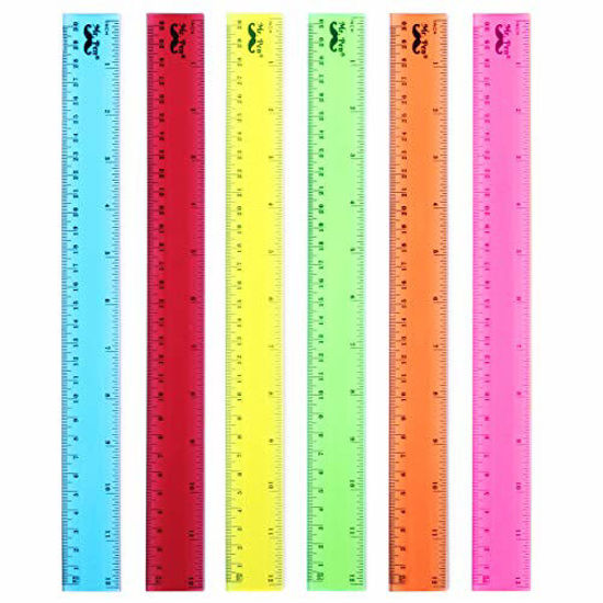 GetUSCart- Mr. Pen- Rulers, Rulers 12 Inch, 6 Pack, Assorted Colors ...