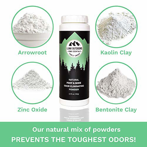 GetUSCart- Natural Foot Powder Deodorizer & Shoe Odor Eliminator - Talc ...