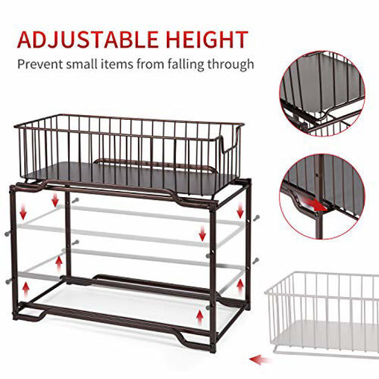 GetUSCart- Simple Trending Stackable 2-Tier Under Sink Cabinet ...