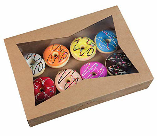 GetUSCart- 15-Pack Paperboard White Lock Corner Window Bakery Box, 14 ...