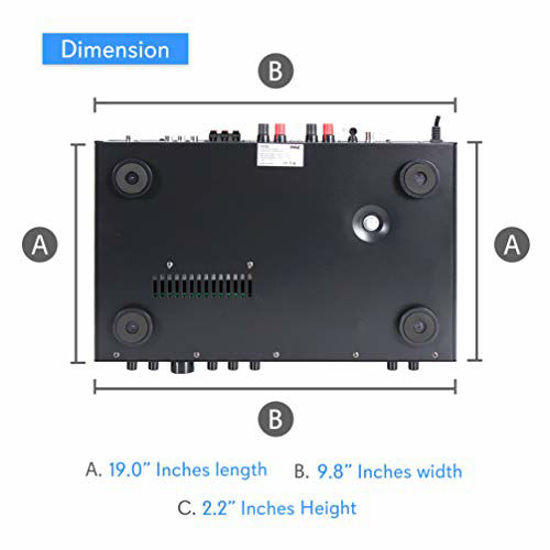 GetUSCart- Pyle - 5 Channel Rack Mount Bluetooth Receiver, Home Theater ...