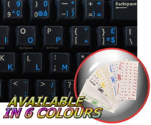 GetUSCart- FRENCH AZERTY KEYBOARD STICKERS WITH BLUE LETTERING ...