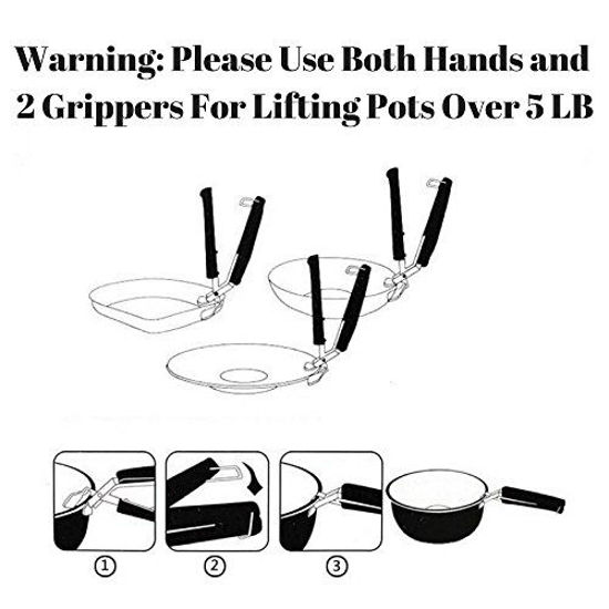 GetUSCart- Set of Two Gripper Clips for Moving Hot Plate or Bowls with ...