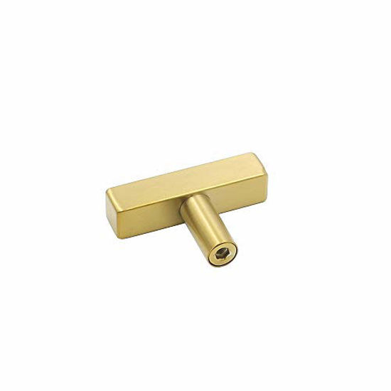 GetUSCart- 10 Pack | goldenwarm Brushed Brass Cabinet Knobs Dresser ...