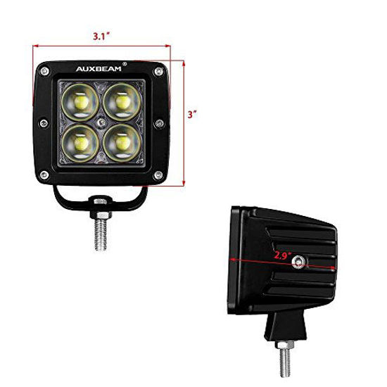 GetUSCart- Auxbeam 3 Inch LED Light Bar 20w LED Pods Fog Lights Square ...