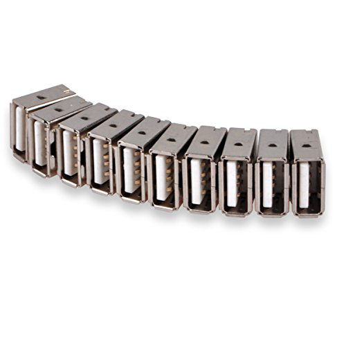 GetUSCart- USB Female Port Connector, Conwork 10-Pack Straight Jack ...