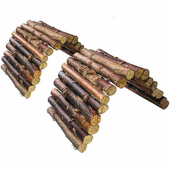 GetUSCart- Hamster Bridge Rat Ladder Wooden Bridge Toy for Small ...