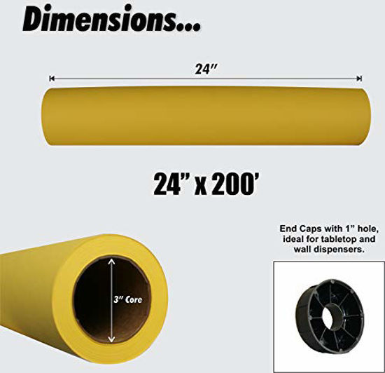 GetUSCart- Yellow Kraft Paper Roll | 24" x 200? (2,400?) | Best Colored ...
