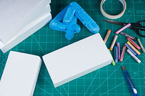 GetUSCart- Foam Rectangle Blocks for Crafts (8 x 4 x 2 in, 6 Pack)