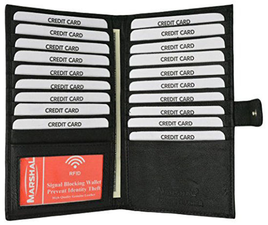 GetUSCart- Marshal Bifold Leather RFID Blocking Wallet for Men & Women ...