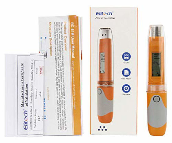 GetUSCart- Elitech RC-51H PDF USB Temperature and Humidity Data Logger Reusable Recorder