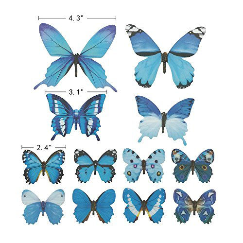 GetUSCart- Butterfly Wall Decals, 24 Pcs 3D Butterfly Removable Mural ...