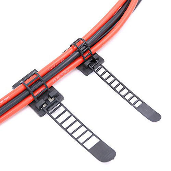 GetUSCart- Rustark 50Pcs 2 Sizes Adjustable Self-Adhesive Nylon Cable ...