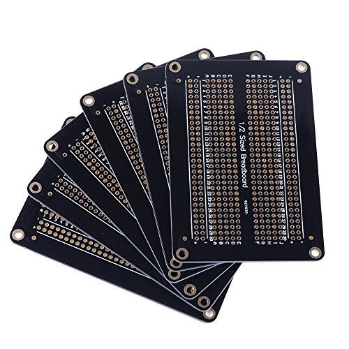Getuscart Cylewet 6pcs Solderable Half Sized Breadboard Pcb Proto Board For Arduino Pack Of 6 