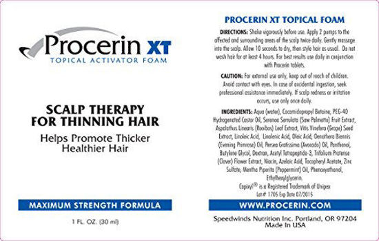 GetUSCart- Procerin Hair Loss Foam (No Minoxidil) - DHT Blocking ...