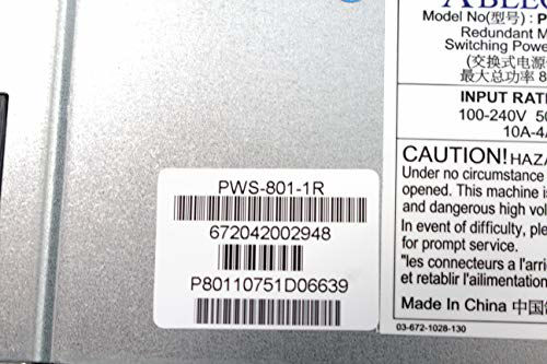GetUSCart- Supermicro PWS-801-1R 800W Power Supply 1U 12V Redundant Module